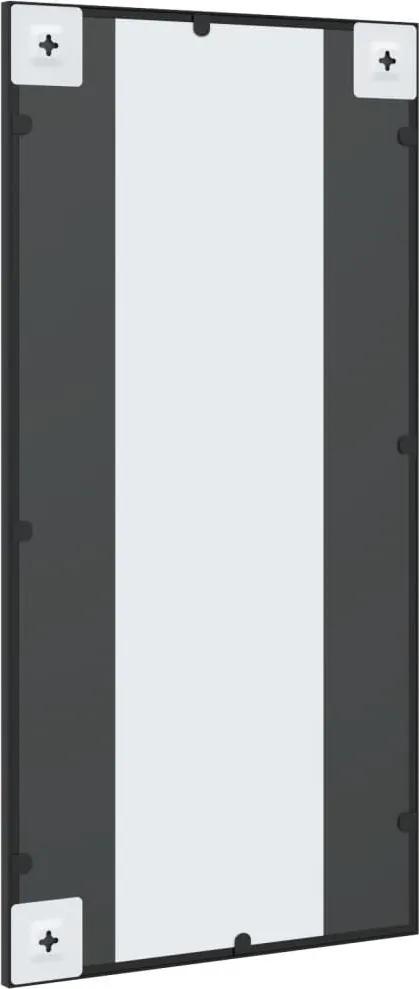 vidaXL Nástěnné zrcadlo černé 40 x 80 cm obdélník železo [358644]
