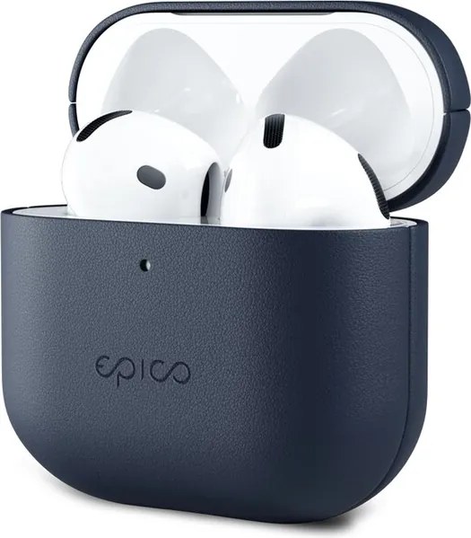 Epico kožený kryt pro Airpods 4/Airpods 4 (ANC) modrý Modrá