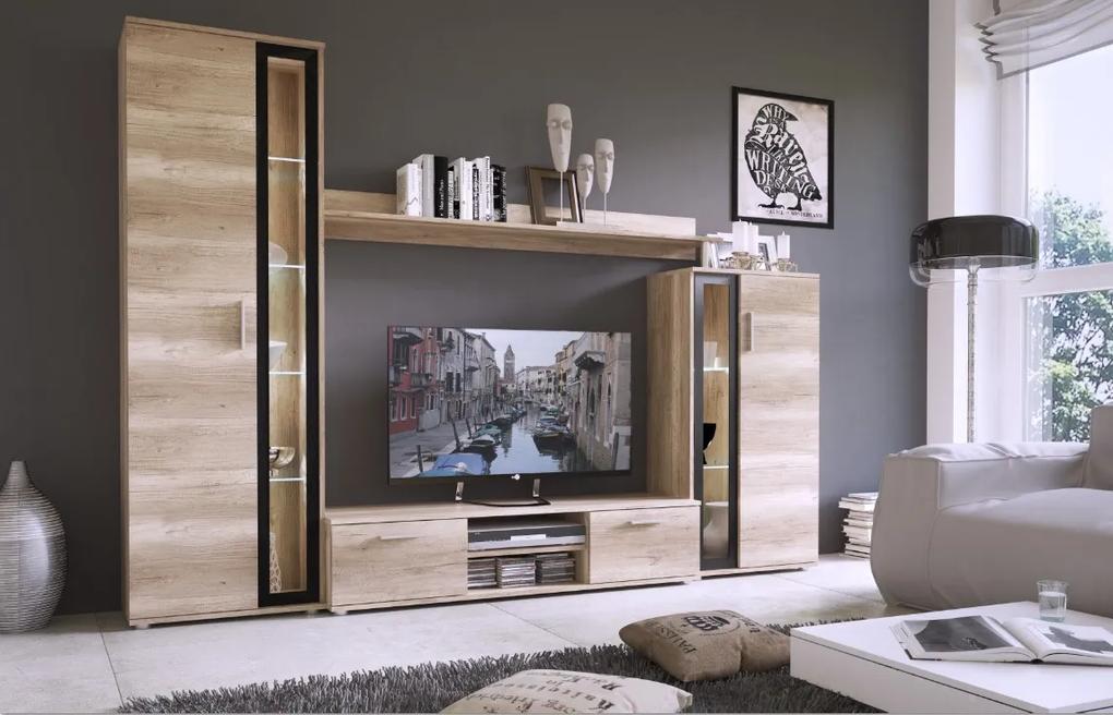 Obývací televizní stěny se závěsnými skříňkami | BIANO