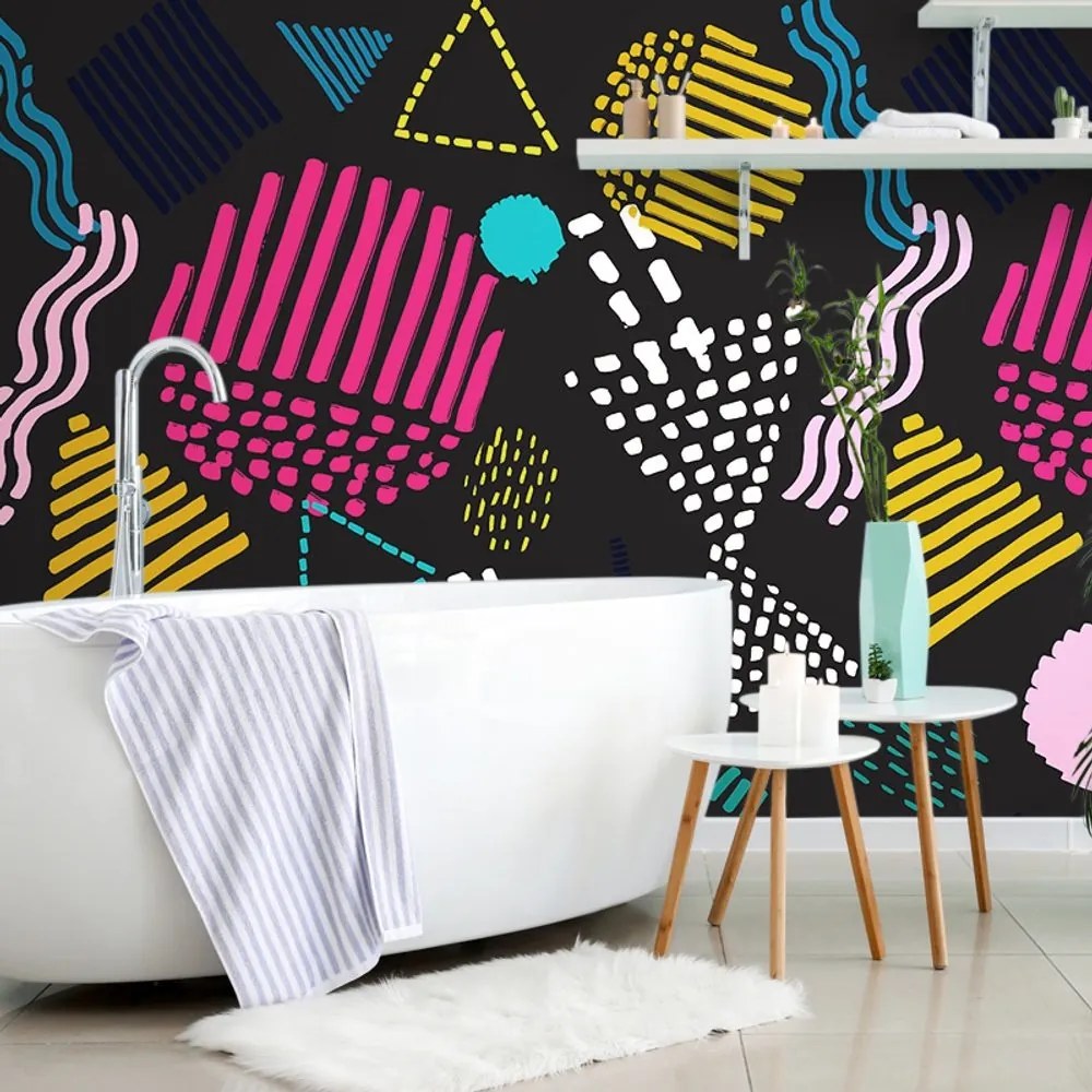 Tapeta Memphis moderní vzor - 150x100 cm