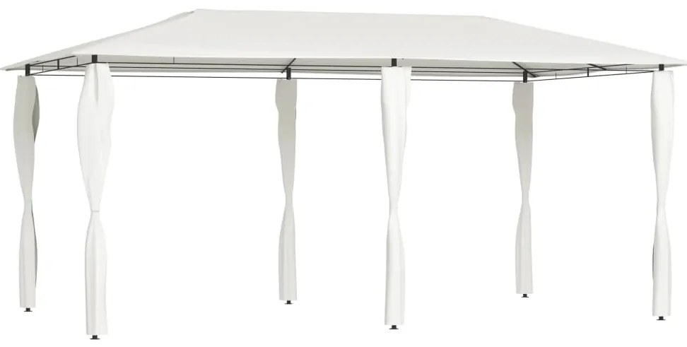 Altán s krytými sloupky 2,98 x 5,3 x 2,59 m krémový 160 g/m² 313617