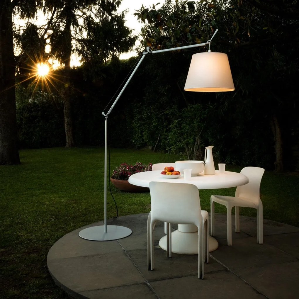 ARTEMIDE Stojací lampa Tolomeo Mega, E27, hliník, stmívací 0778010A+0779010A+0780030A