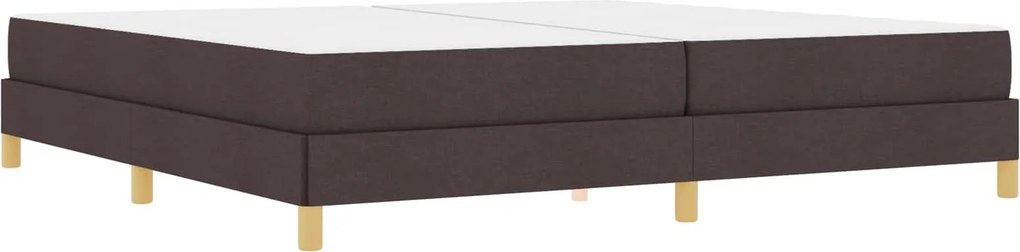 Postel s boxspringem s matrací Tmavě hnědá 200 x 200 cm textil 3398594