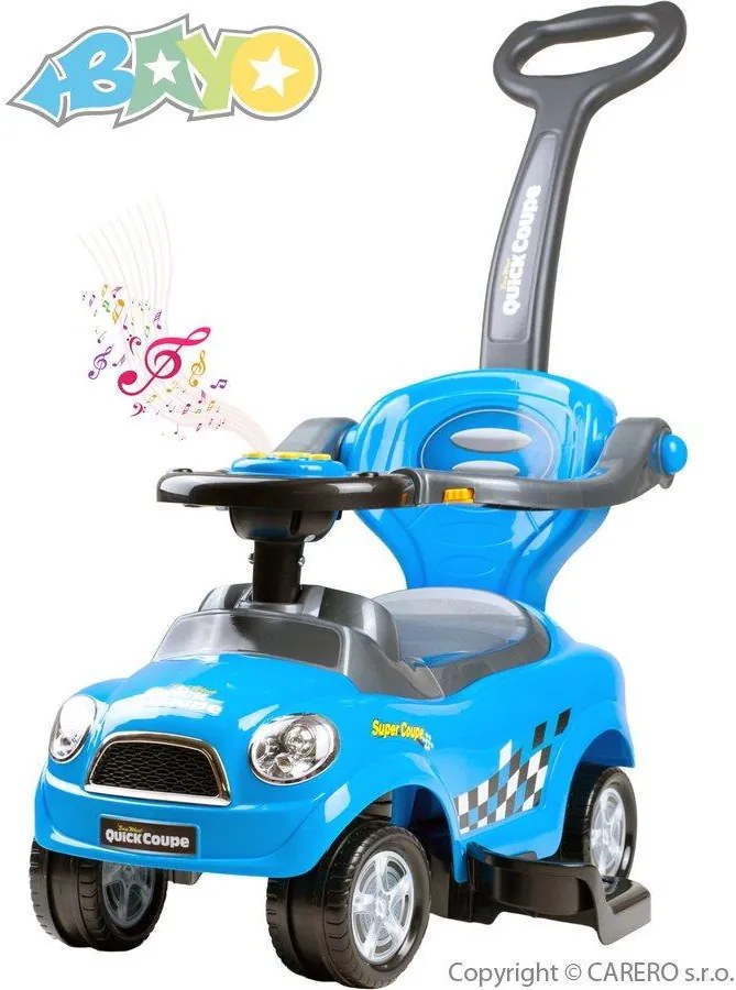 Dětské hrající jezdítko 3v1 Bayo Super Coupe blue