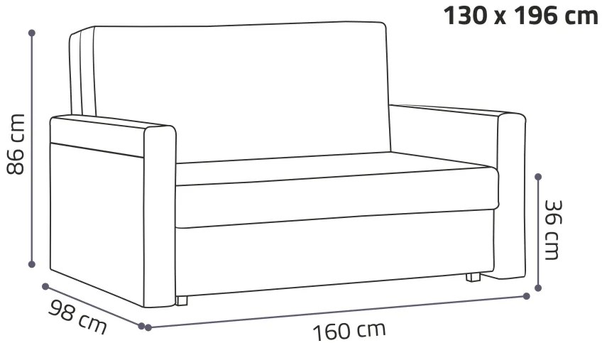 FN Rozkládací křeslo Vivian Mel III černá/jungle