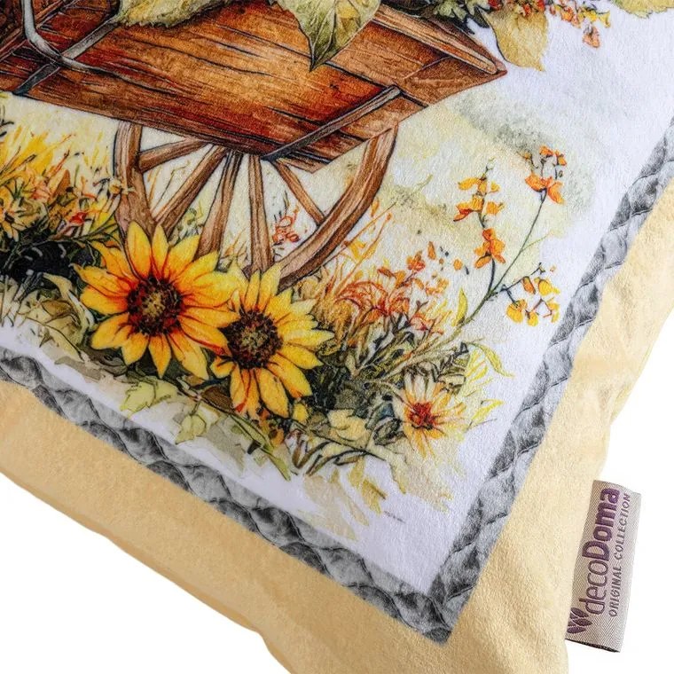 Sada 3 ks povlaků na polštářky SUNFLOWERS 45 x 45 cm