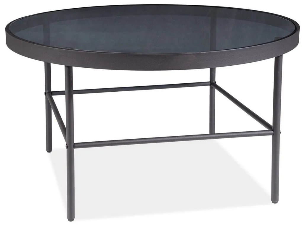 Konferenční stolek VANESSA černá/kouřové sklo