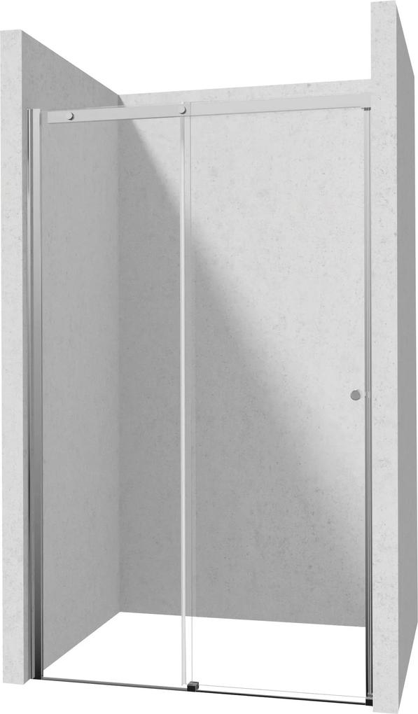 Deante Kerria Plus, posuvné sprchové dveře 110x200 cm, 6mm čiré sklo, chromový profil, DEA-KTSP011P