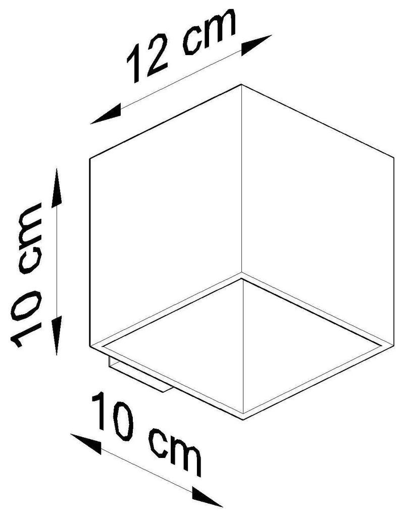 Nástěnné svítidlo QUAD beton