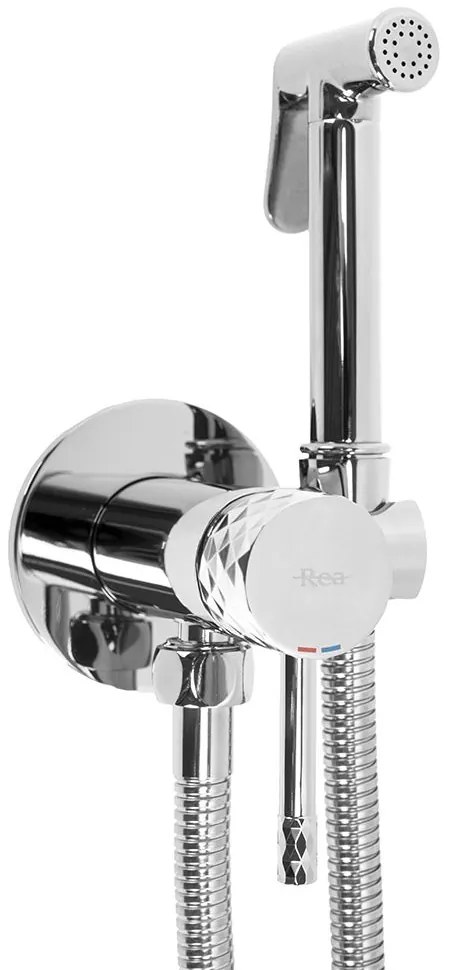 Rea Lungo Loop Diamond, podomítková bidetová baterie, chromová, REA-B8970