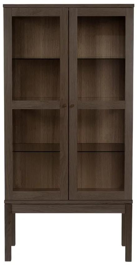 OnaDnes -20% Tmavě hnědá dubová vitrína Woodman Abbey 170 x 88 cm
