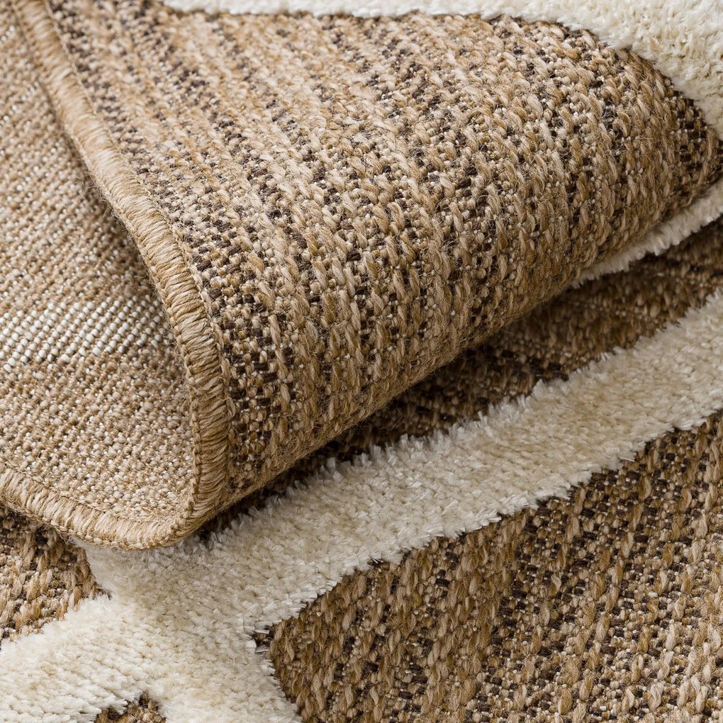 Dywany Łuszczów, Kusový koberec Spark 0708A beige/cream, 140x190, béžová, chodba / předsíň