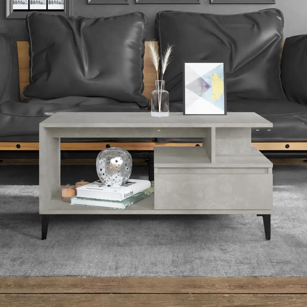 Konferenční stolek betonově šedý 90x49x45 cm kompozitní dřevo - Default Title