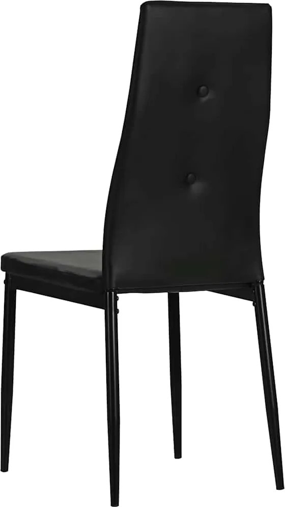 Jídelní židle 6 ks černé umělá kůže 275435