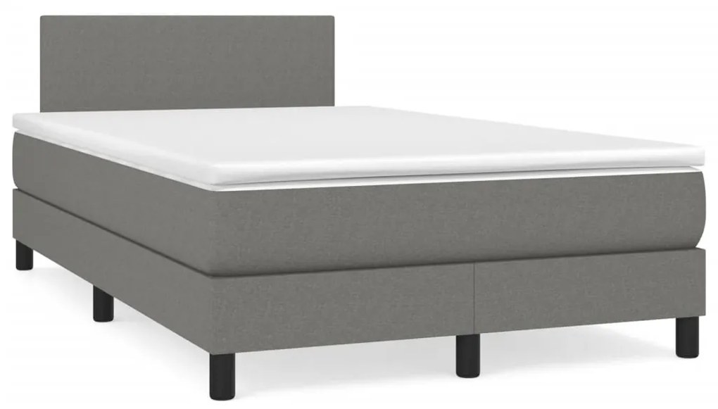 Box spring postel s matrací tmavě šedá 120x190 cm textil 3269710