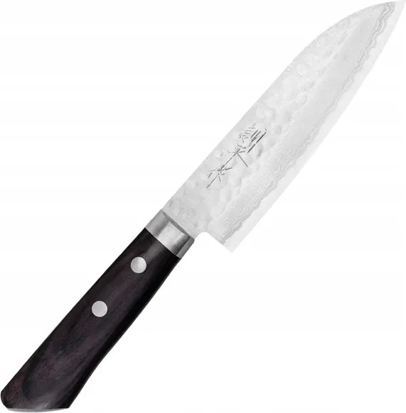 Kunio Masutani VG-10 Damašek Hammered Santoku Nůž 13 cm