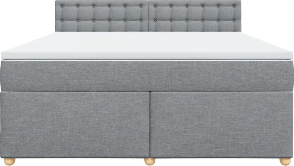 Box spring postel s matrací světle šedá 180 x 200 cm textil 3286773