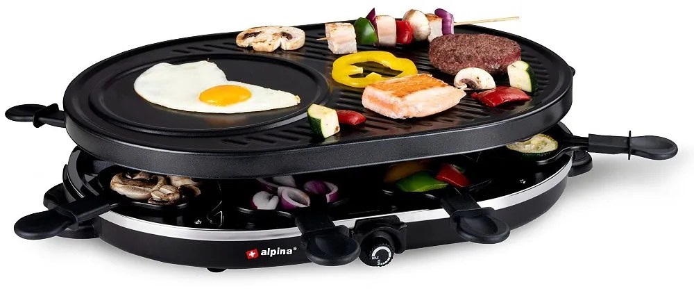 ALPINA Elektrický gril + raclette multifunkční 1200WED-218240