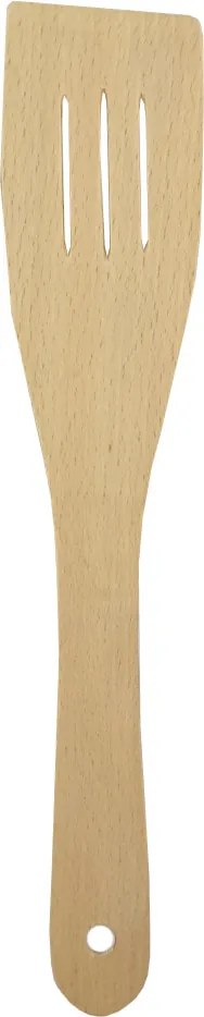 AMADEA Dřevěná obracečka rovná s drážkami, masivní dřevo, 28 cm