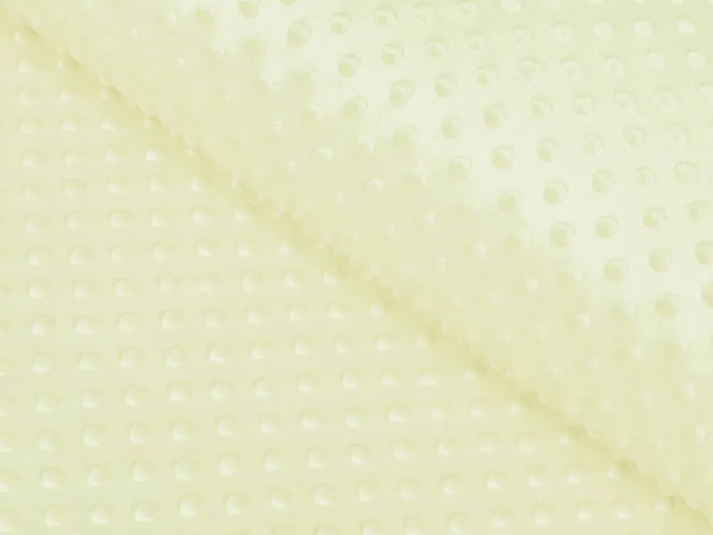Biante Dětský povlak na polštář Minky 3D puntíky MKP-043 Pastelově žlutozelený 30 x 50 cm