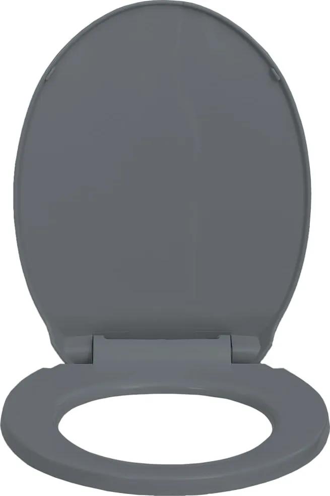 vidaXL WC sedátko s pomalým sklápěním rychloupínací oválné [145817] Barva: Modrá