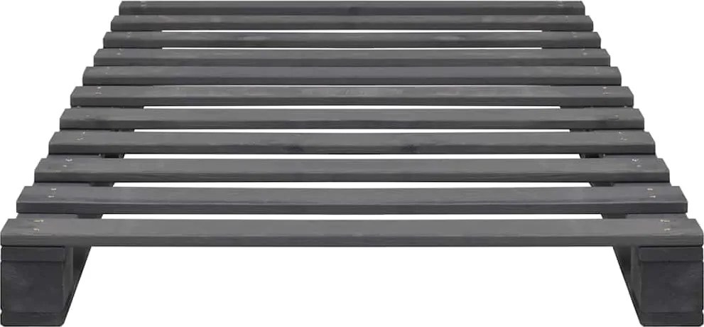 Rám postele z palet šedý masivní borovice 100 x 200 cm 285249