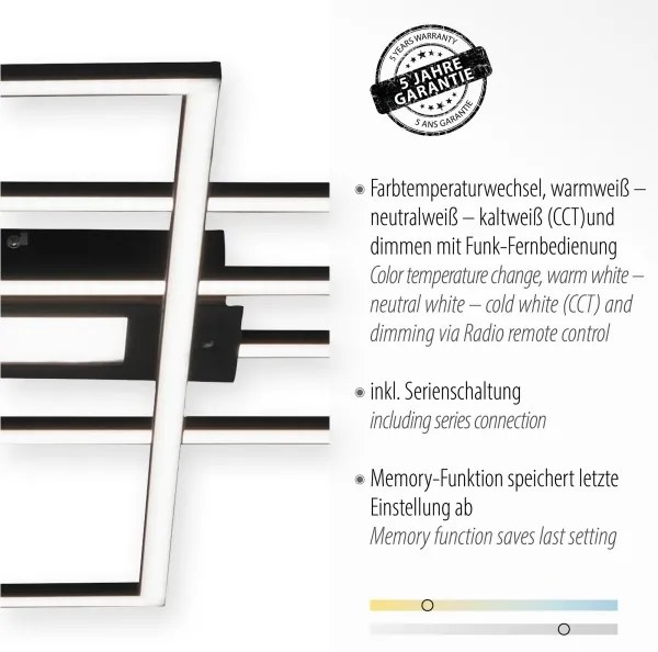 Leuchten Direkt 14693-18-LED Stmívatelné stropní svítidlo ASMIN LED/48W/230V +DO