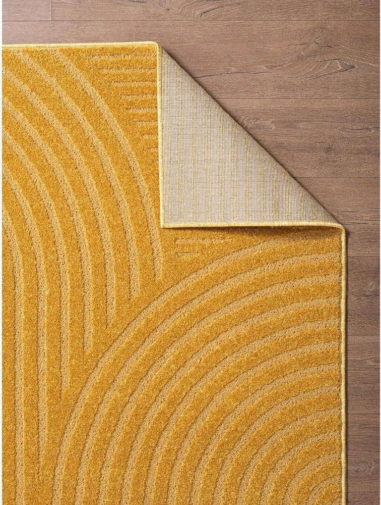 Okrově žlutý koberec 160x230 cm Whirl – ESTE