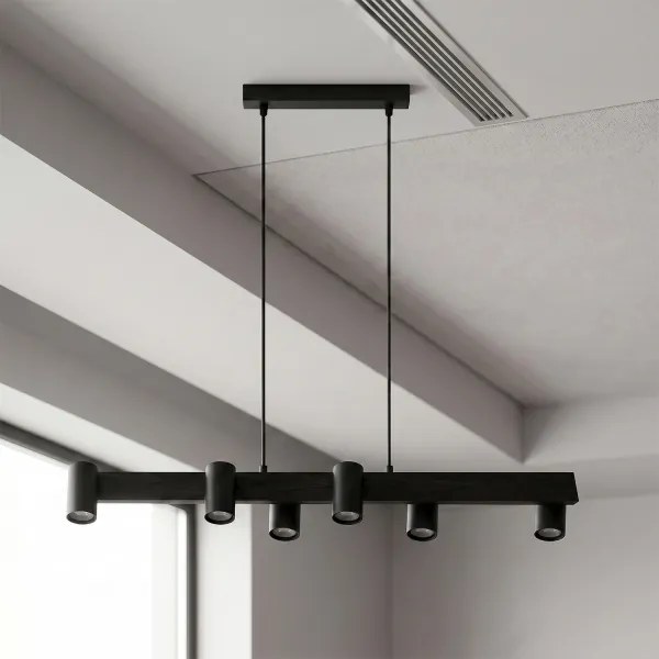 BRILAGI - LED RGBW Stmívatelný lustr na lanku SELE 6xGU10/6,5W/230V černá