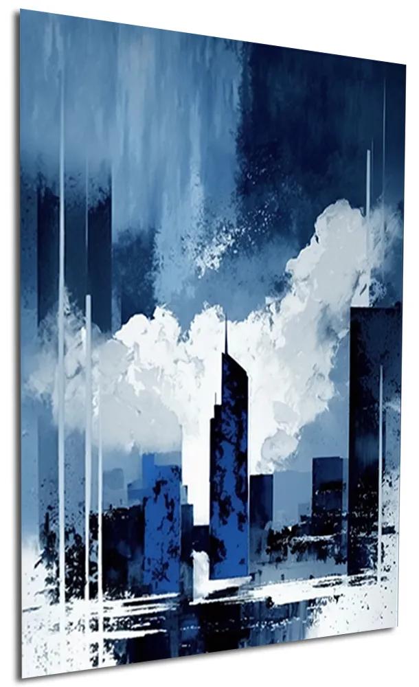 Abstraktní obraz modrá civilizace Rozměr: 60 x 90 cm