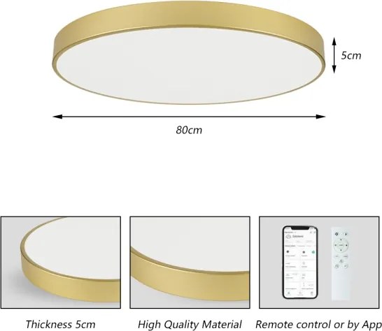 Brilagi - LED Stmív. svítidlo POOL SMART LED/100W/230V 80 cm zlatá Wi-Fi Tuya+DO