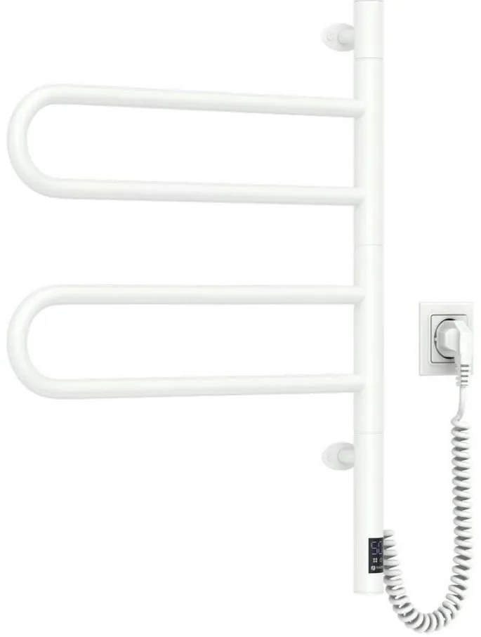 Navin Elektrický otočný sušák na ručníky s term. FOUETTE 128W/230V 64,6 cm IP44 bílá 12-112033-4860
