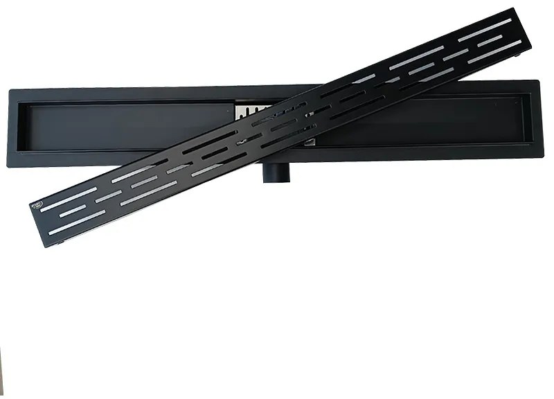 BPS-koupelny Sprchový odtokový žlab DL01 CLASSIC G2 HYD-2686 70 cm, černá