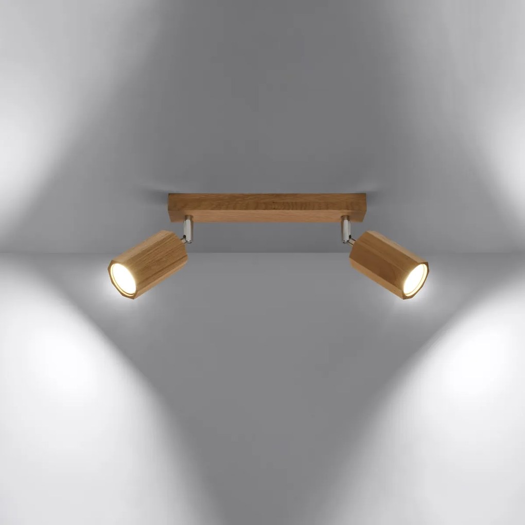 Sollux Lighting Stropní svítidlo ZEKE 2 dub