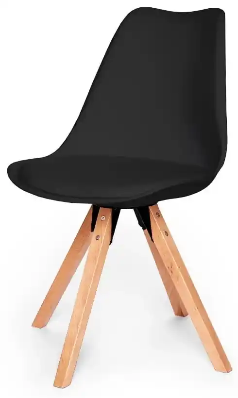 Sada 2 černých židlí s podnožím z bukového dřeva Bonami Essentials Gina |  Biano