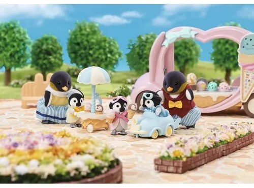 Sylvanian Families Baby tučňáci dvojčata s autíčkem