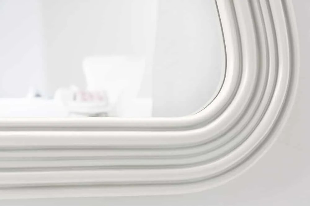 Designové nástěnné zrcadlo Mahealani 100 cm bílé