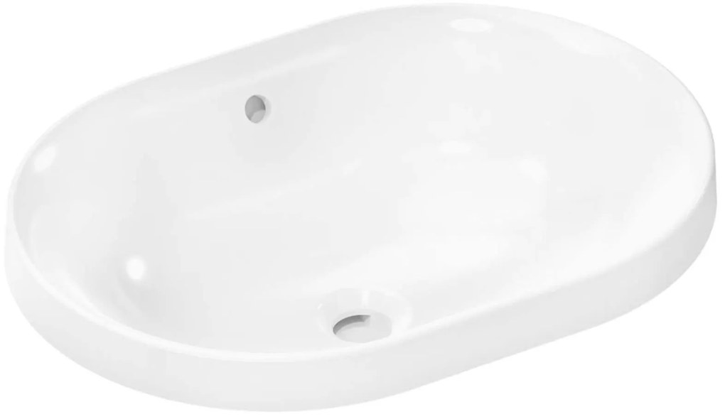 Hansgrohe Xuniva U - Umyvadlo, 55x40 cm, s přepadem, bez otvoru pro baterii, SmartClean, bílá 61062450