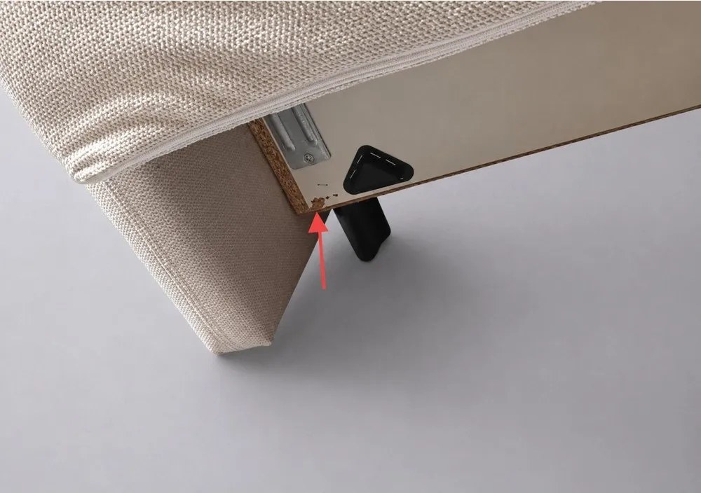Béžová rozkládací/s úložným prostorem pohovka 211 cm Marcel - II. jakost – Bobochic Paris