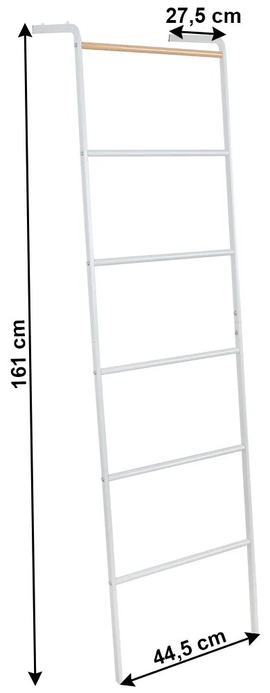 Kondela Věšák / žebřík, bílá / vzor / kov, BUNY