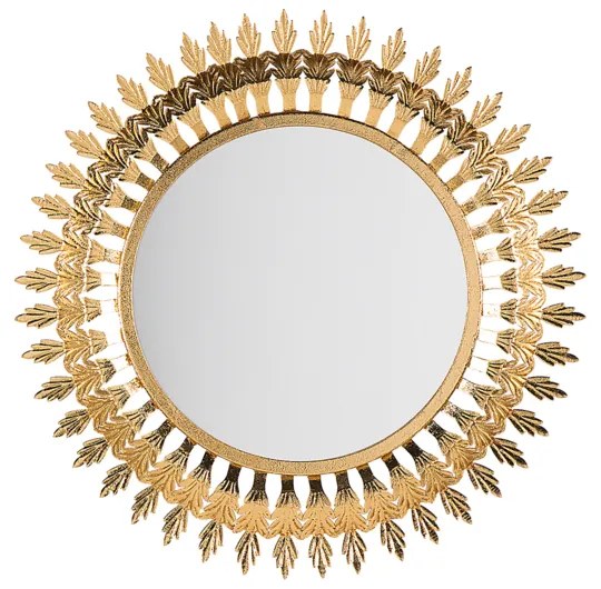 Nástěnné zlaté zrcadlo ø60 cm VOREY