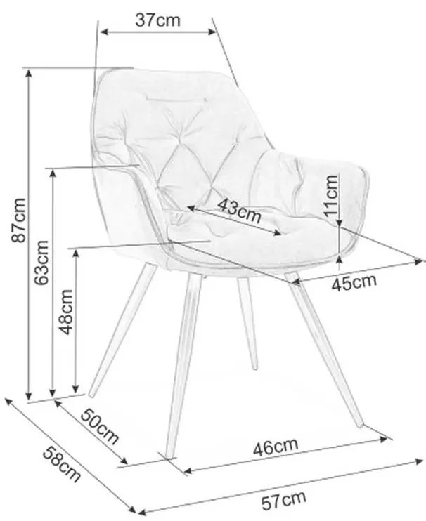 Jídelní židle Cherry III, béžová