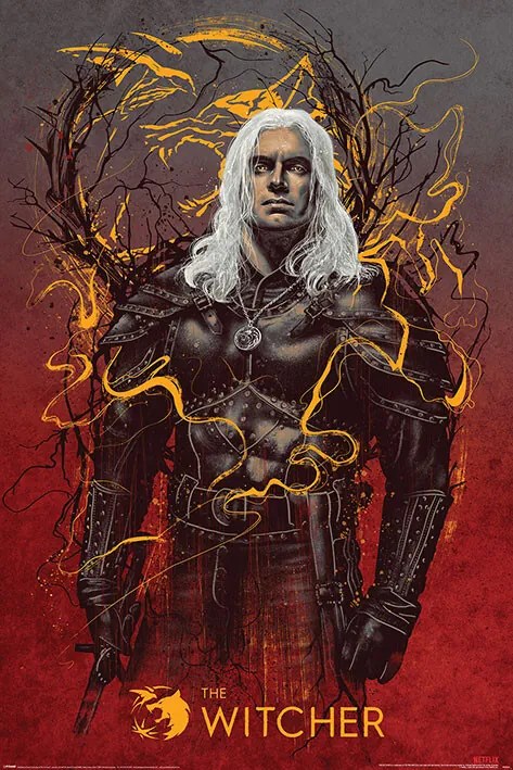 Plakát, Obraz - The Witcher - Geralt the White Wolf, (61 x 91.5 cm)