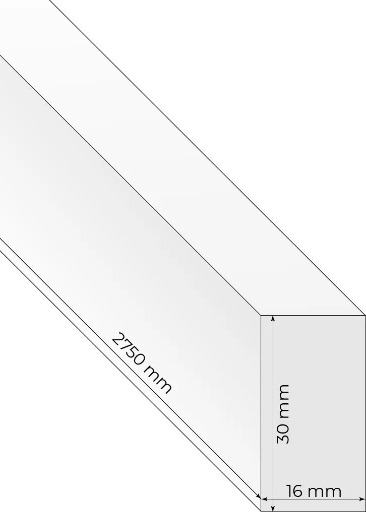 Lameo Dekorativní stěnová lamela mini - zlatá 16x30
