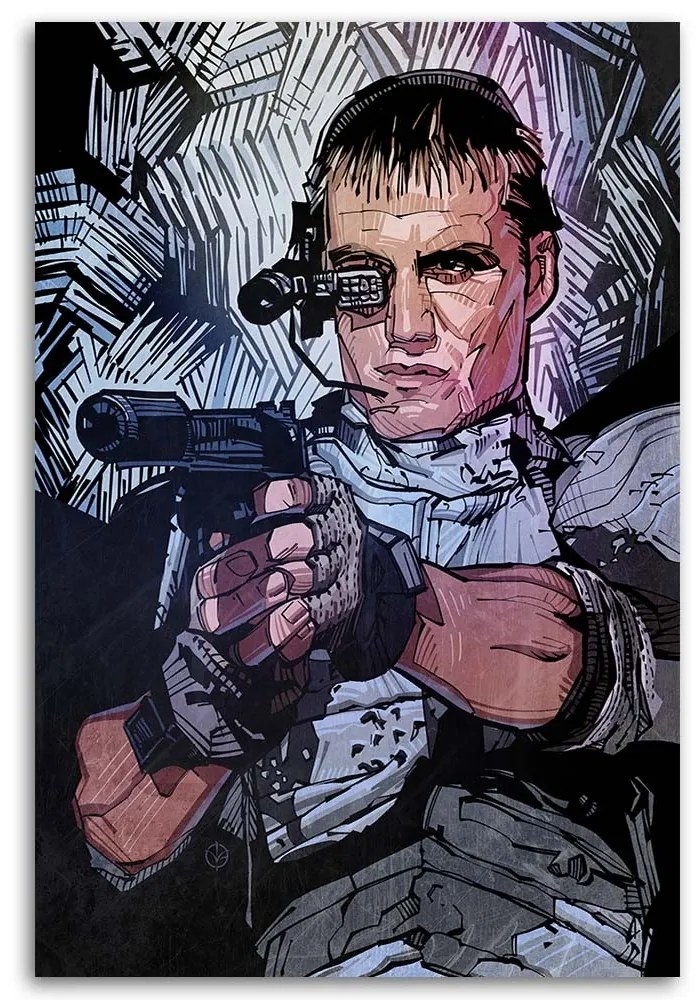 Gario Obraz na plátně Univerzální voják, Dolph Lundgren - Nikita Abakumov Rozměry: 40 x 60 cm