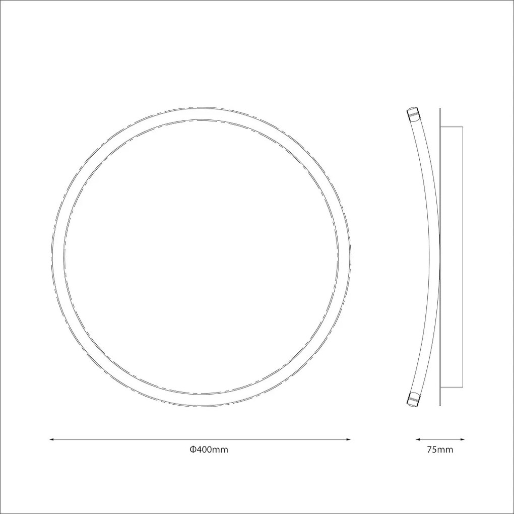 Stropní LED svítidlo Cali Round, 1x LED 30w, 4000k, b
