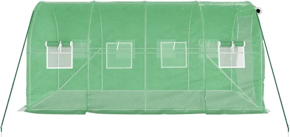 Skleník s ocelovým rámem zelený 8 m² 4 x 2 x 2 m 3188017
