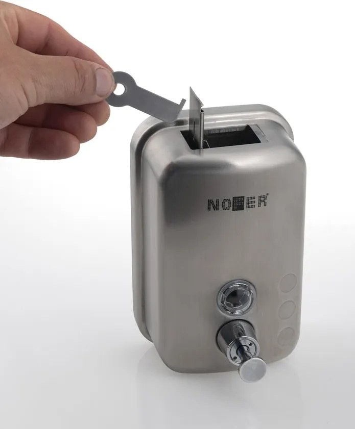 NOFER NOFER, Dávkovač mýdla 600ml, lestěná nerez, 03001.06.B