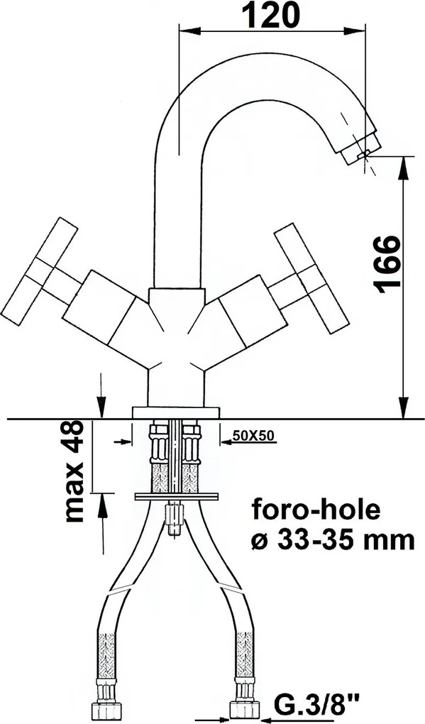 Sapho Sapho, TRAX stojánková umyvadlová baterie bez výpusti, chrom, 617/S