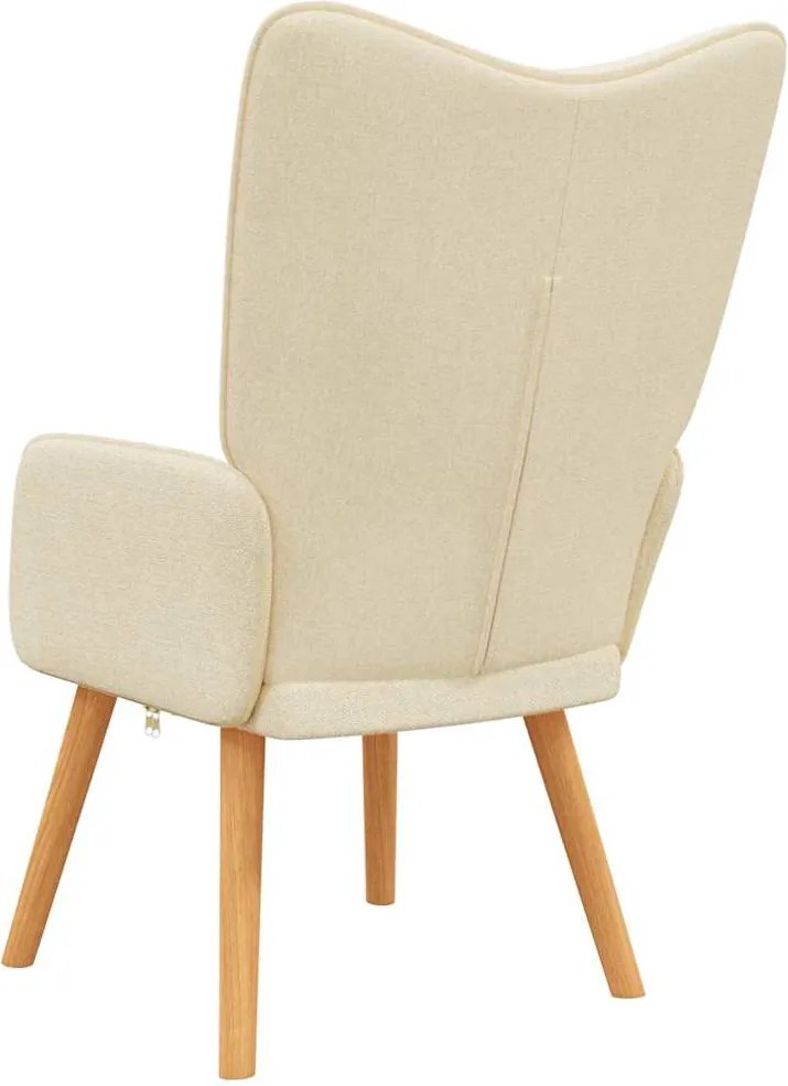 Relaxační křeslo krémové textil 327921